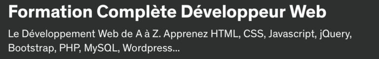 Top 12 Meilleures Formations Développeur Web en 2025