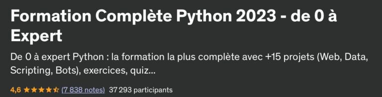 Top 3 des Meilleures Formations Python en 2025