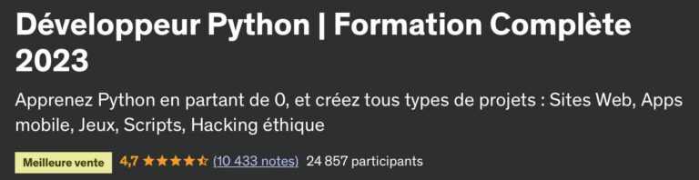 Top 3 des Meilleures Formations Python en 2025