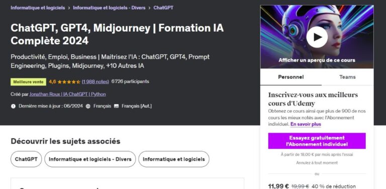 Top 4 des Meilleures Formations Prompt Engineer de 2025